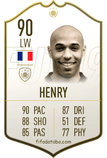 Thierry Henry FIFA 19 Rating, Card, Price