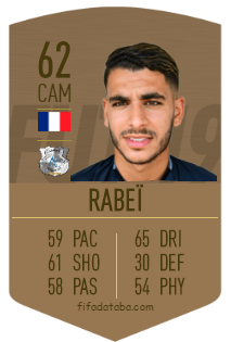 Réda Rabeï FIFA 19 Rating, Card, Price