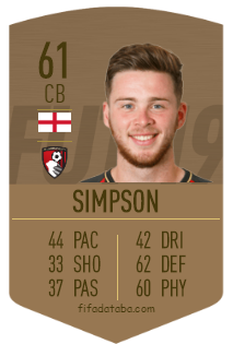 Jack Simpson FIFA 19 Rating, Card, Price