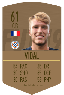 Clément Vidal FIFA 19 Rating, Card, Price