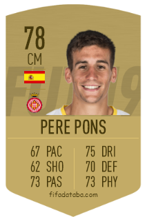 Pere Pons Riera FIFA 19 Rating, Card, Price