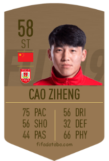 Ziheng Cao FIFA 19 Rating, Card, Price