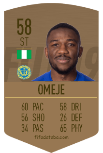 Chidi Omeje FIFA 19 Rating, Card, Price