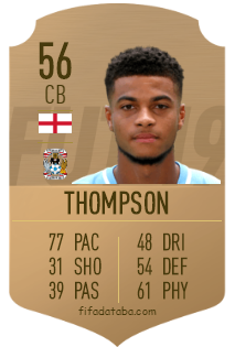 Jordan Thompson FIFA 19 Rating, Card, Price
