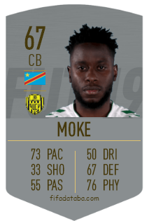 Wilfred Moke FIFA 19 Rating, Card, Price