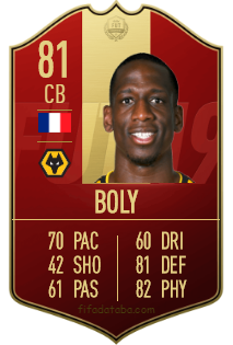Willy Boly FIFA 19 Rating, Card, Price