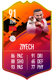 Hakim Ziyech FIFA 19 Rating, Card, Price