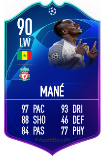 Sadio Mané FIFA 19 Rating, Card, Price