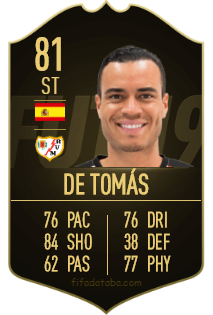 Raúl de Tomás Gómez FIFA 19 Rating, Card, Price