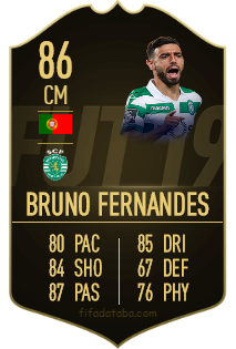 Bruno Miguel Borges Fernandes FIFA 19 Rating, Card, Price