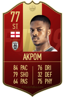 Chuba Akpom FIFA 19 Rating, Card, Price