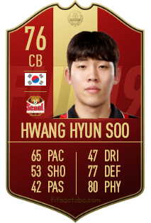 Hyun Soo Hwang FIFA 19 Rating, Card, Price