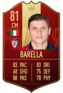 Nicolò Barella FIFA 19 Rating, Card, Price