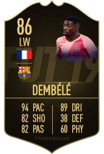 Ousmane Dembélé FIFA 19 Rating, Card, Price