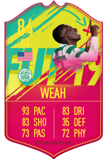 Timothy Weah FIFA 19 Rating, Card, Price