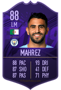 Riyad Mahrez FIFA 19 Rating, Card, Price