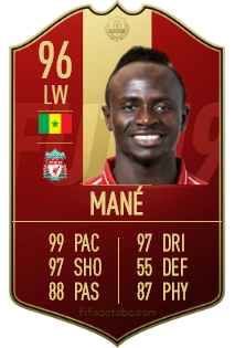 Sadio Mané FIFA 19 Rating, Card, Price