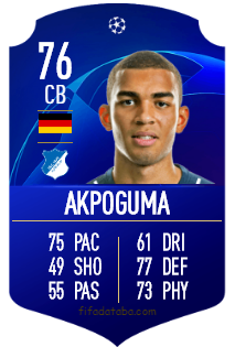 Kevin Akpoguma FIFA 19 Rating, Card, Price