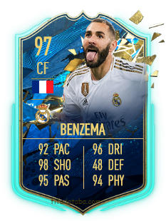 Karim Benzema FIFA 20 Rating, Card, Price