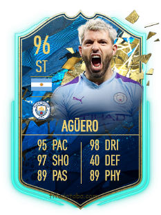 Sergio Agüero FIFA 20 Rating, Card, Price
