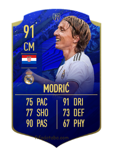 Luka Modrić FIFA 20 Rating, Card, Price