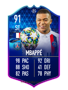 Kylian Mbappé FIFA 20 Rating, Card, Price