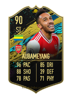 Pierre-Emerick Aubameyang FIFA 20 Rating, Card, Price