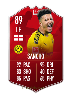 Jadon Sancho FIFA 20 Spieler-Statistik, Card, Preis