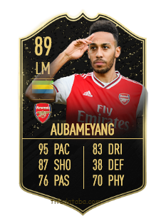 Pierre-Emerick Aubameyang FIFA 20 Rating, Card, Price