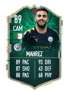 Riyad Mahrez FIFA 20 Rating, Card, Price