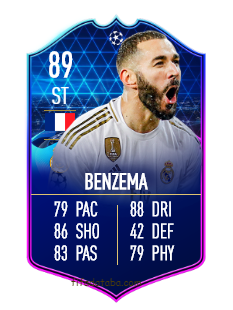 Karim Benzema FIFA 20 Rating, Card, Price