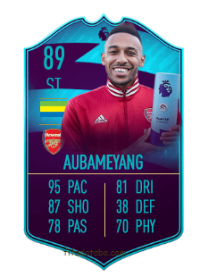 Pierre-Emerick Aubameyang FIFA 20 Rating, Card, Price