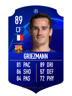 Antoine Griezmann FIFA 20 Rating, Card, Price