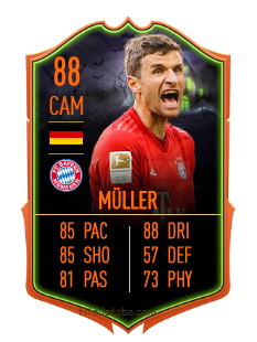 Thomas Müller FIFA 20 Rating, Card, Price