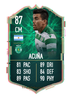 Marcos Acuña FIFA 20 Rating, Card, Price