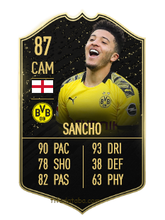 Jadon Sancho FIFA 20 Rating, Card, Price