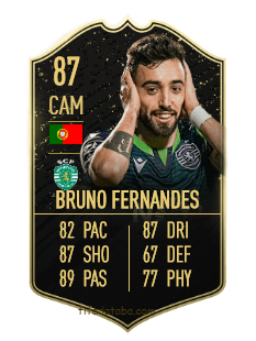 Bruno Miguel Borges Fernandes FIFA 20 Rating, Card, Price