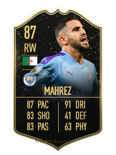 Riyad Mahrez FIFA 20 Rating, Card, Price