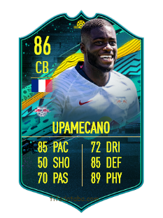 Dayot Upamecano FIFA 20 Rating, Card, Price
