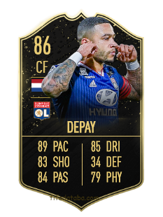 Memphis Depay FIFA 20 Rating, Card, Price
