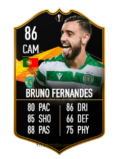 Bruno Miguel Borges Fernandes FIFA 20 Rating, Card, Price