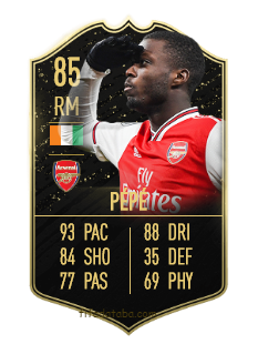 Nicolas Pépé FIFA 20 Rating, Card, Price