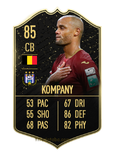 Vincent Kompany FIFA 20 Rating, Card, Price