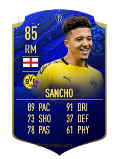 Jadon Sancho FIFA 20 Rating, Card, Price