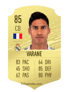 Raphaël Varane FIFA 20 Rating, Card, Price