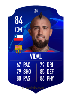 Arturo Vidal FIFA 20 Rating, Card, Price