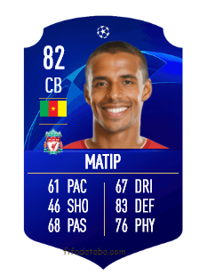 Joel Matip FIFA 20 Rating, Card, Price