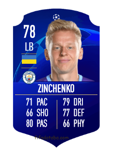 Oleksandr Zinchenko FIFA 20 Rating, Card, Price