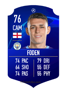 Phil Foden FIFA 20 Rating, Card, Price