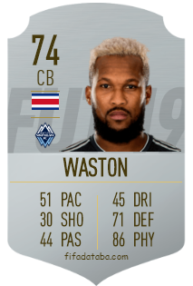 Kendall Waston FIFA 19 Rating, Card, Price